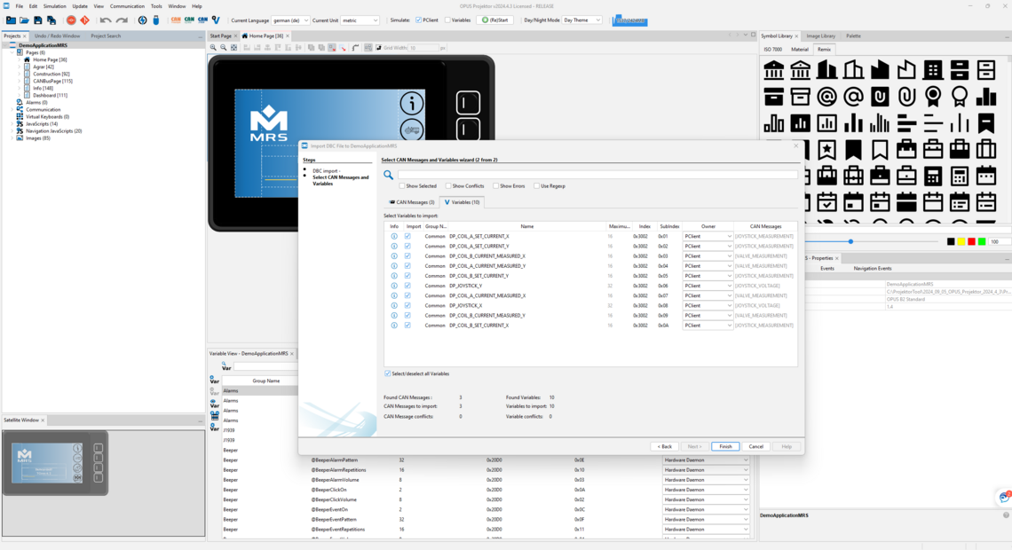 OPUS Projektor Tool | MRS Electronic